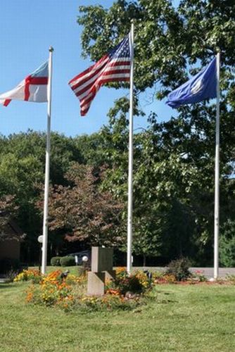 50' White Fiberglass Flagpole With Hinged Base